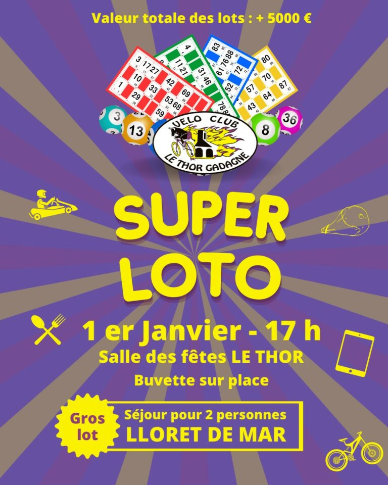 Loto Du 1er Janvier 2023 V lo Club Le Thor Gadagne Loto Du 1er Janvier 2023 V lo Club Le Thor Gadagne